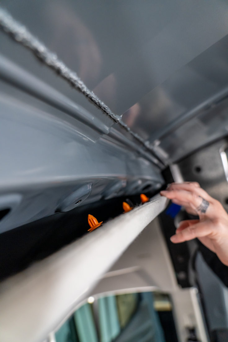 Removing the Headliner & Shelf in a 2021 Ford Transit - EXPLORIST.life